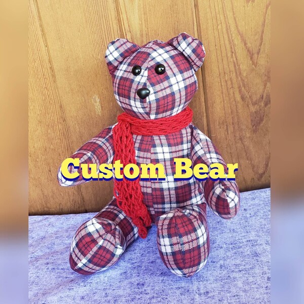 Teddy Bear Flannel - Etsy