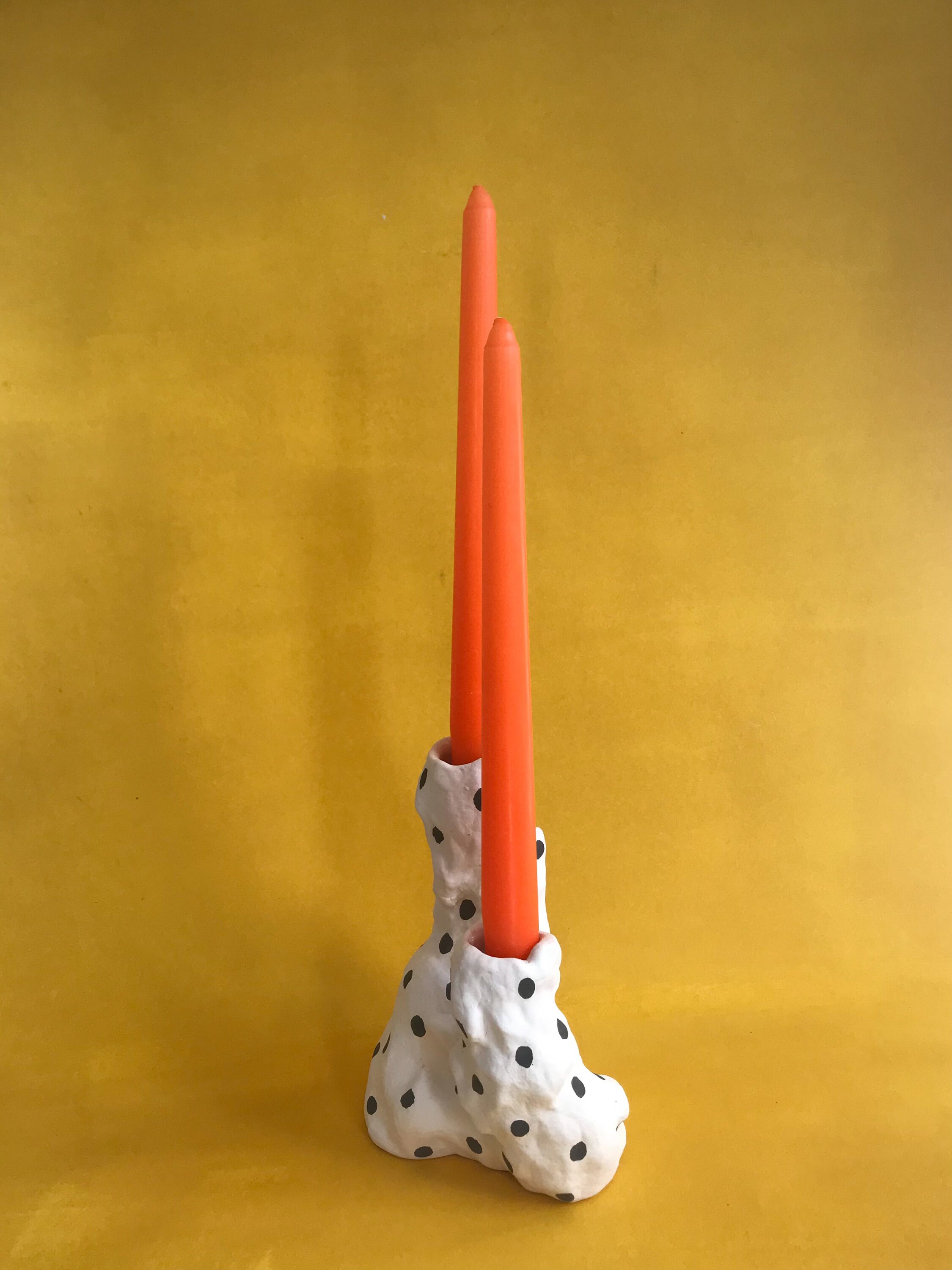 CANDLE STICK HOLDER, Double Candelabra, Handmade Ceramic Candlestick ...
