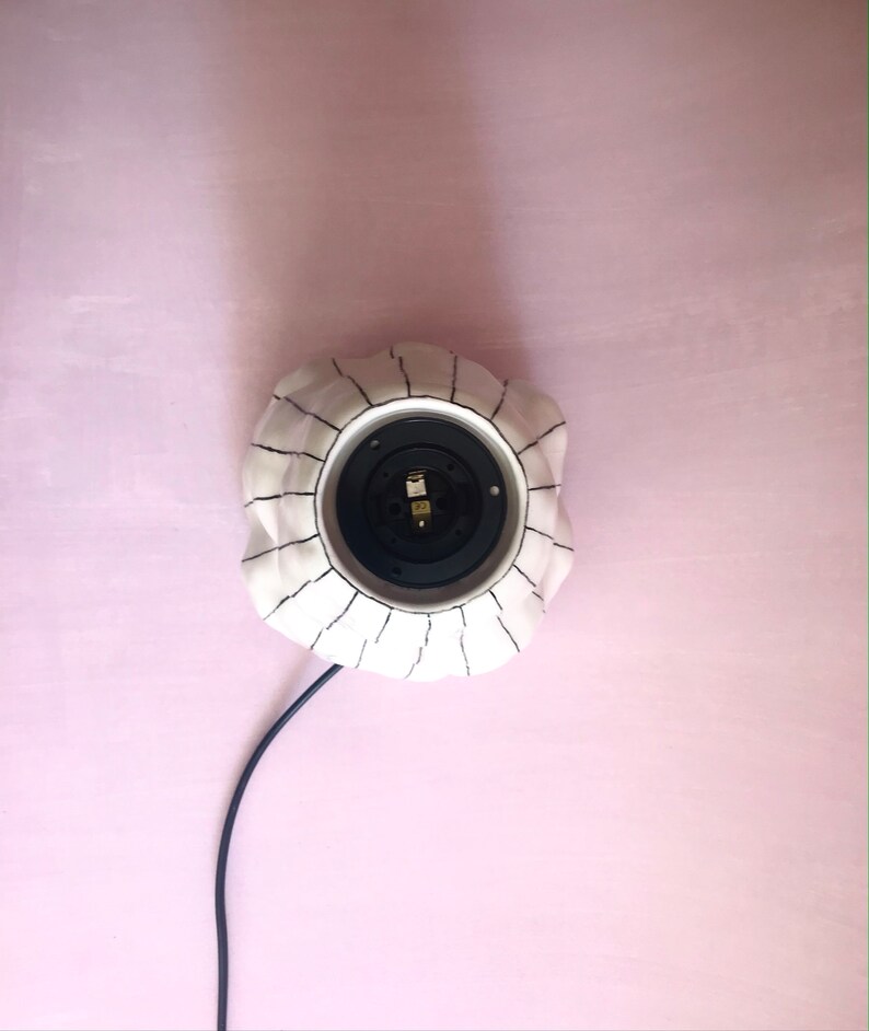 Ceramic Table Lamp, Small Bohemian Bedside Lamp, Sculptural Organic ...