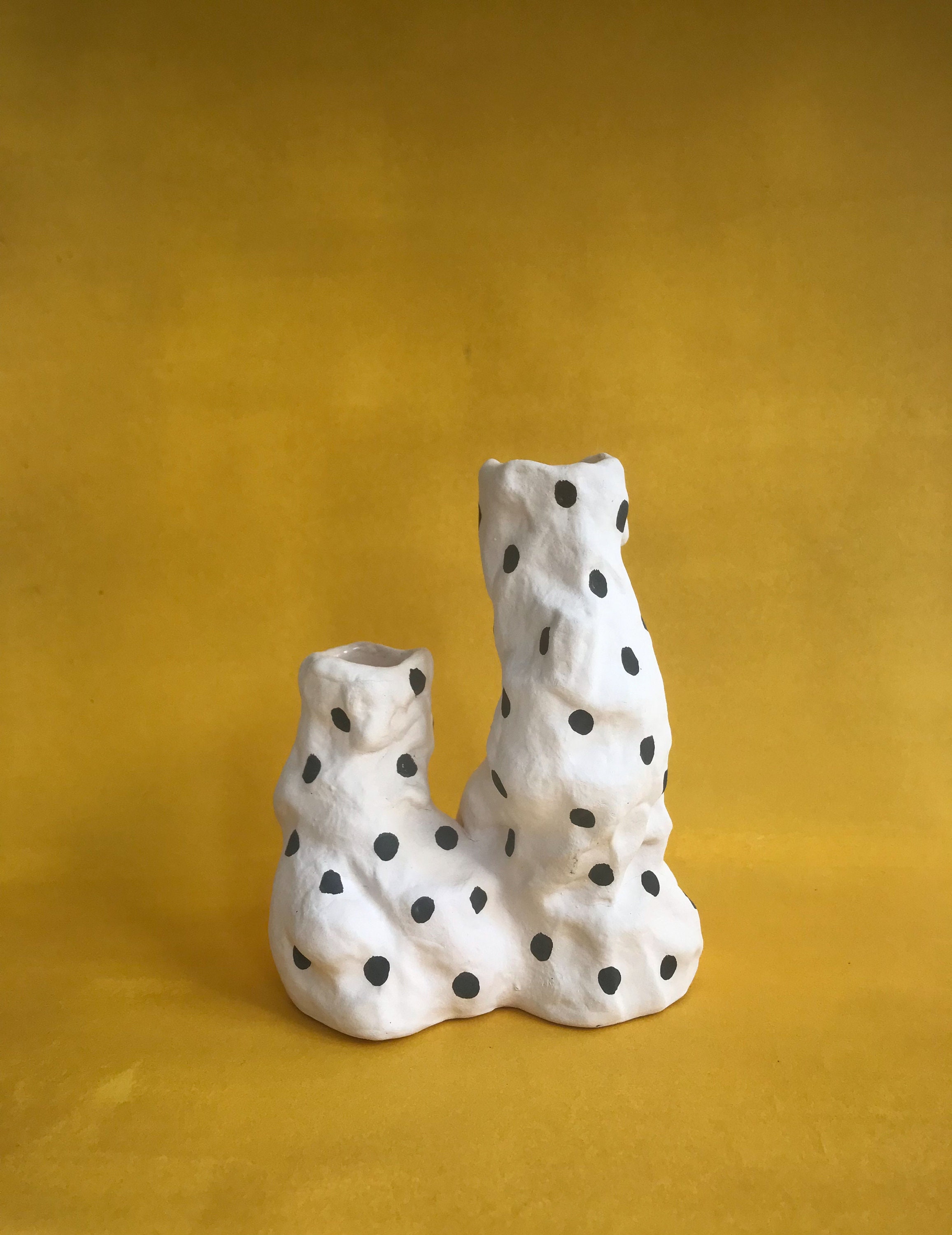 CANDLE STICK HOLDER, Double Candelabra, Handmade Ceramic Candlestick ...