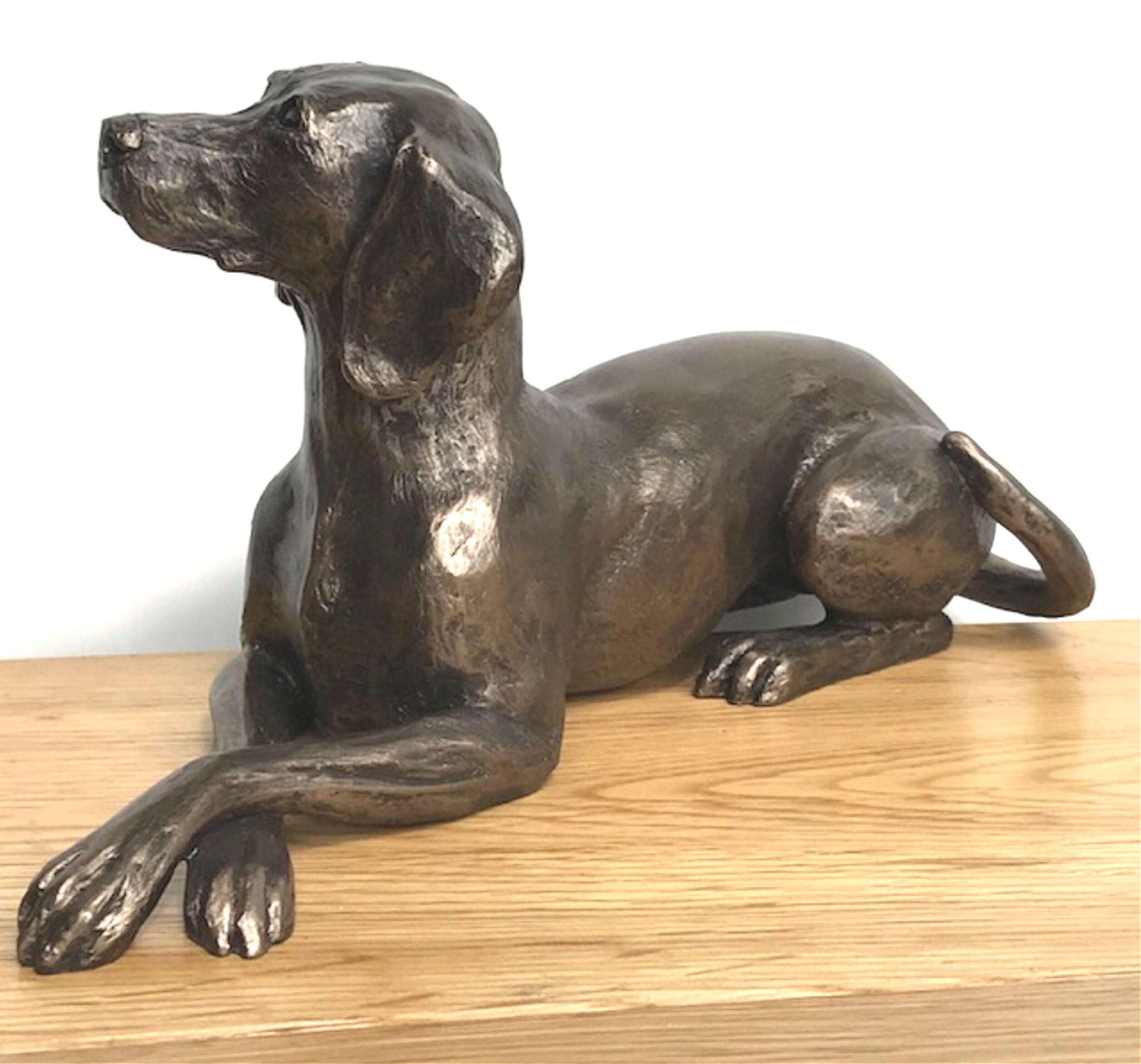 Bronze Laying Weimaraner Figurine by Harriet Glen Heavy - Etsy