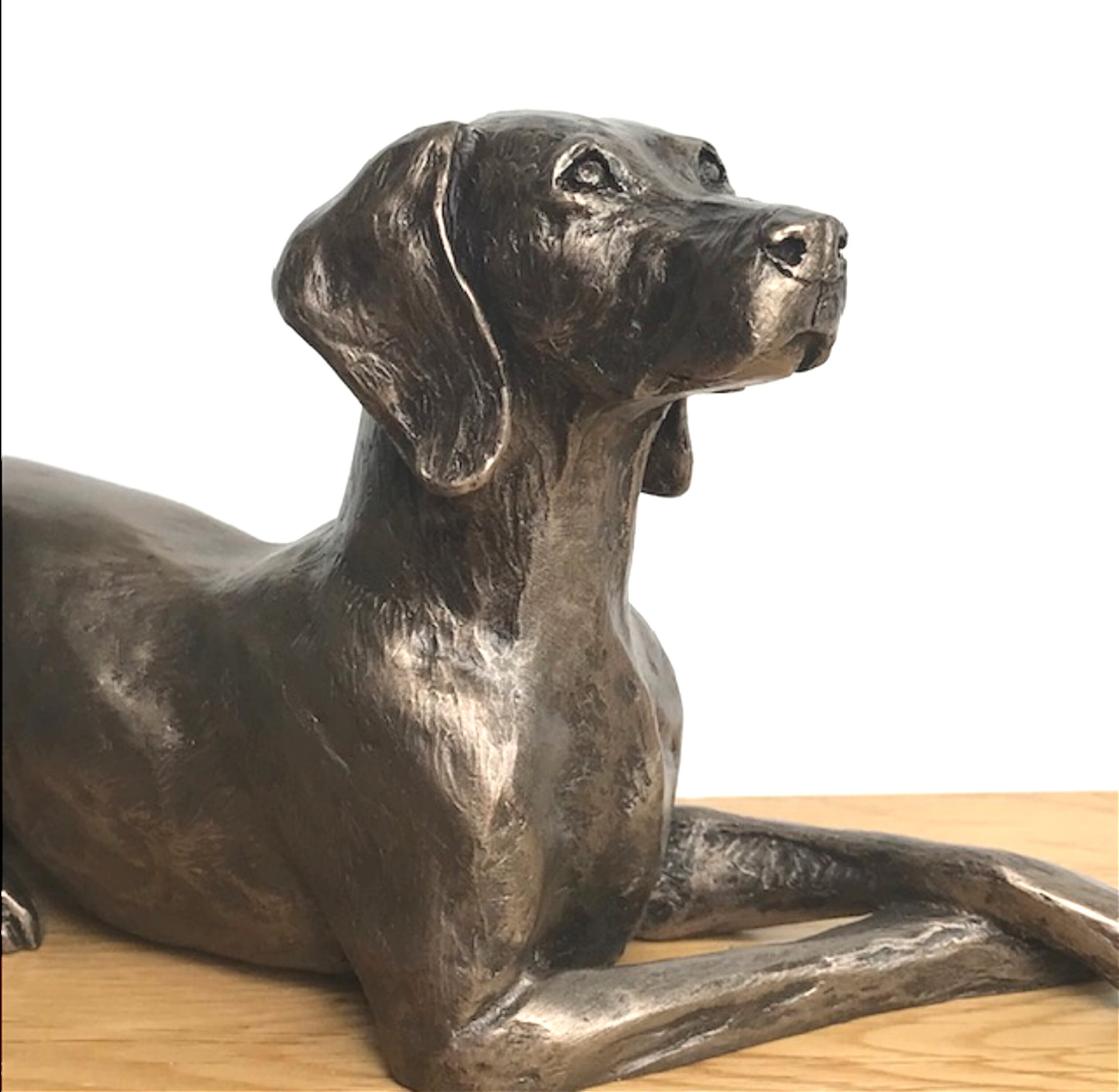 Bronze Laying Weimaraner Figurine by Harriet Glen Heavy - Etsy