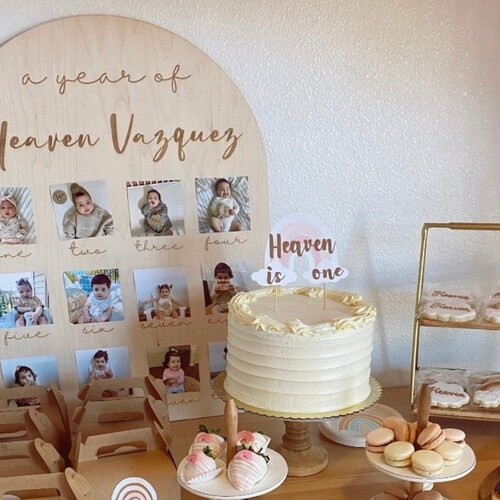 One Year of Baby First Birthday Sign First Birthday | Etsy