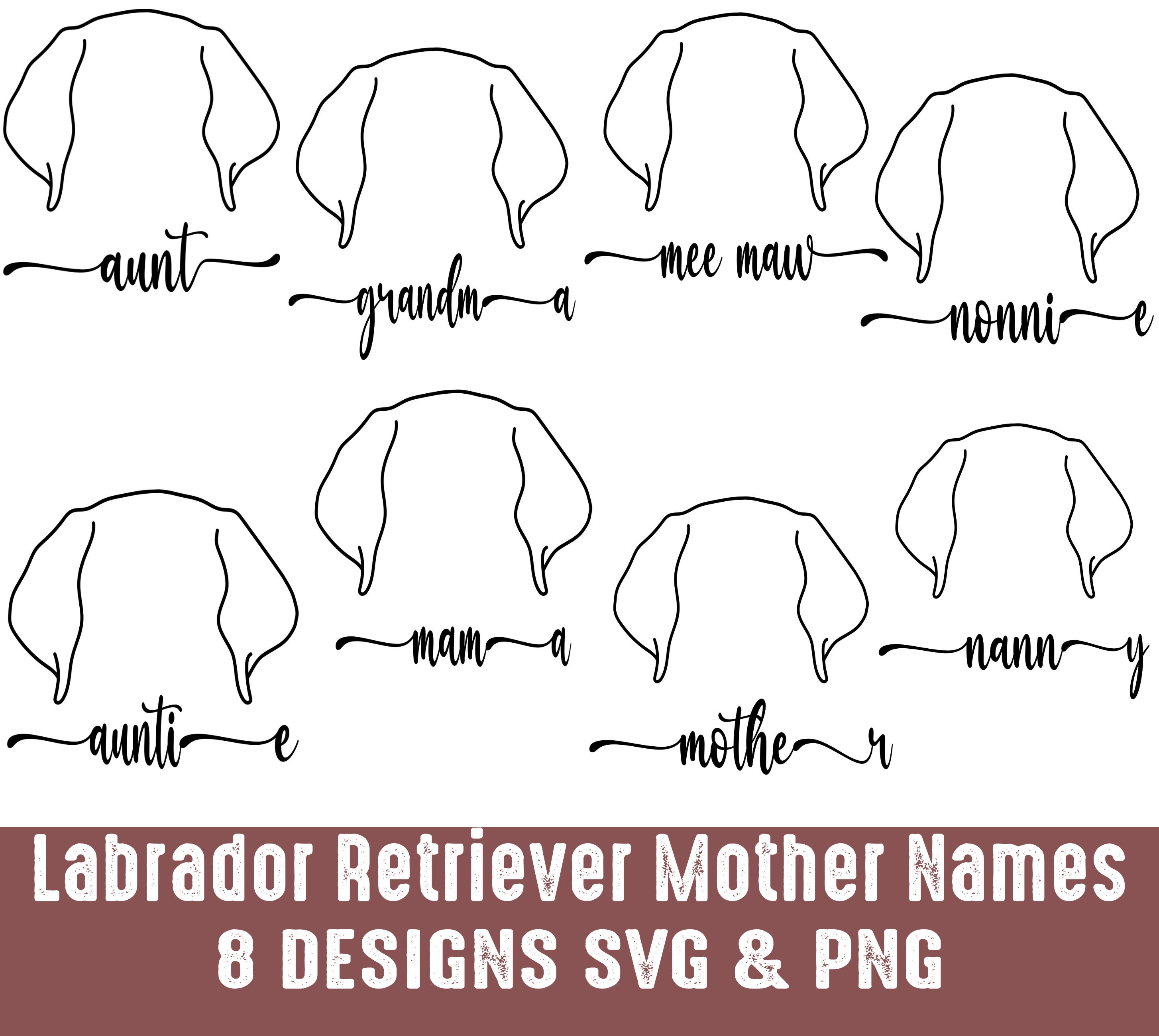 Dog Mom SVG File Labrador Retriever Mother Names SVG File - Etsy