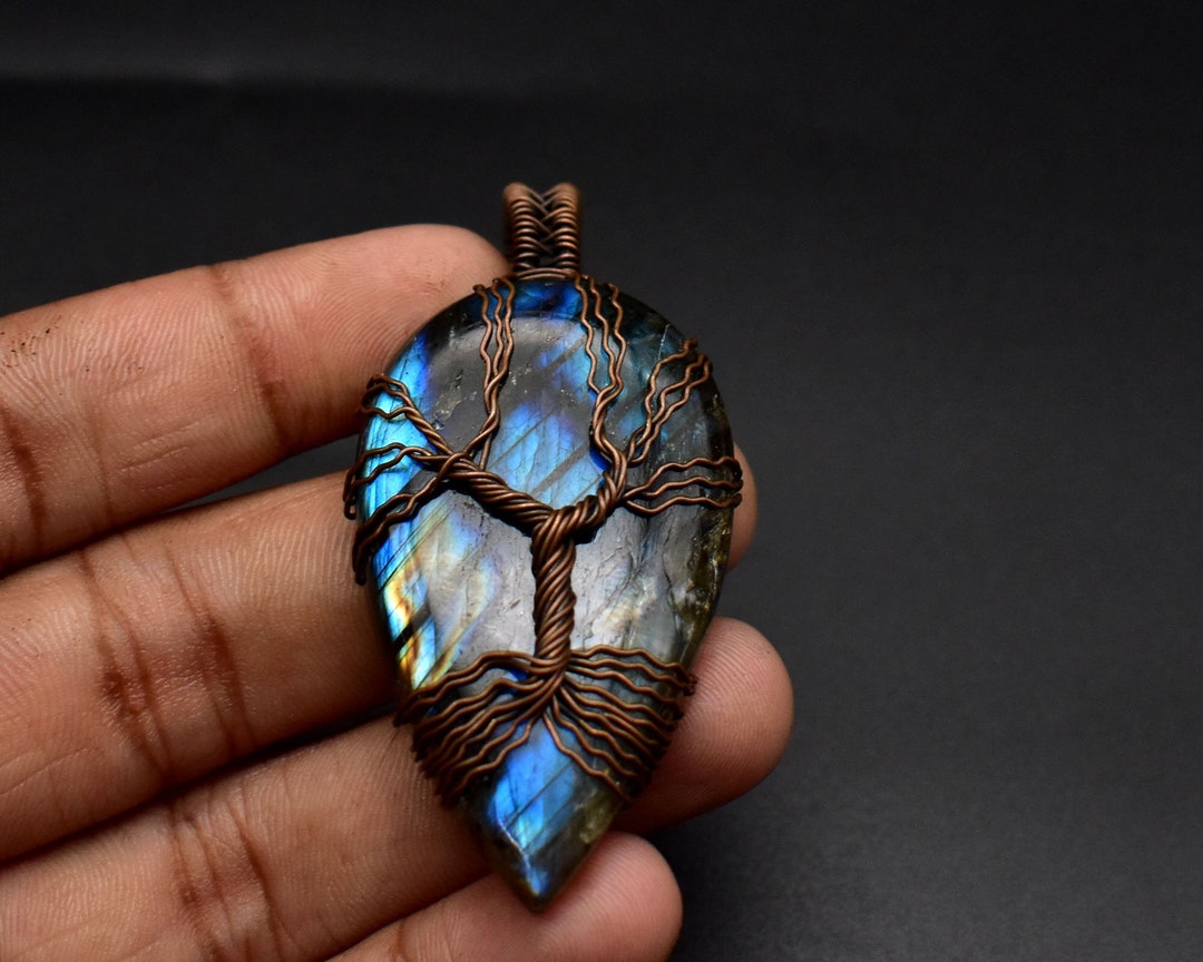 Labradorite Tree-of-life Necklace Pendant Labradorite Jewelry ...