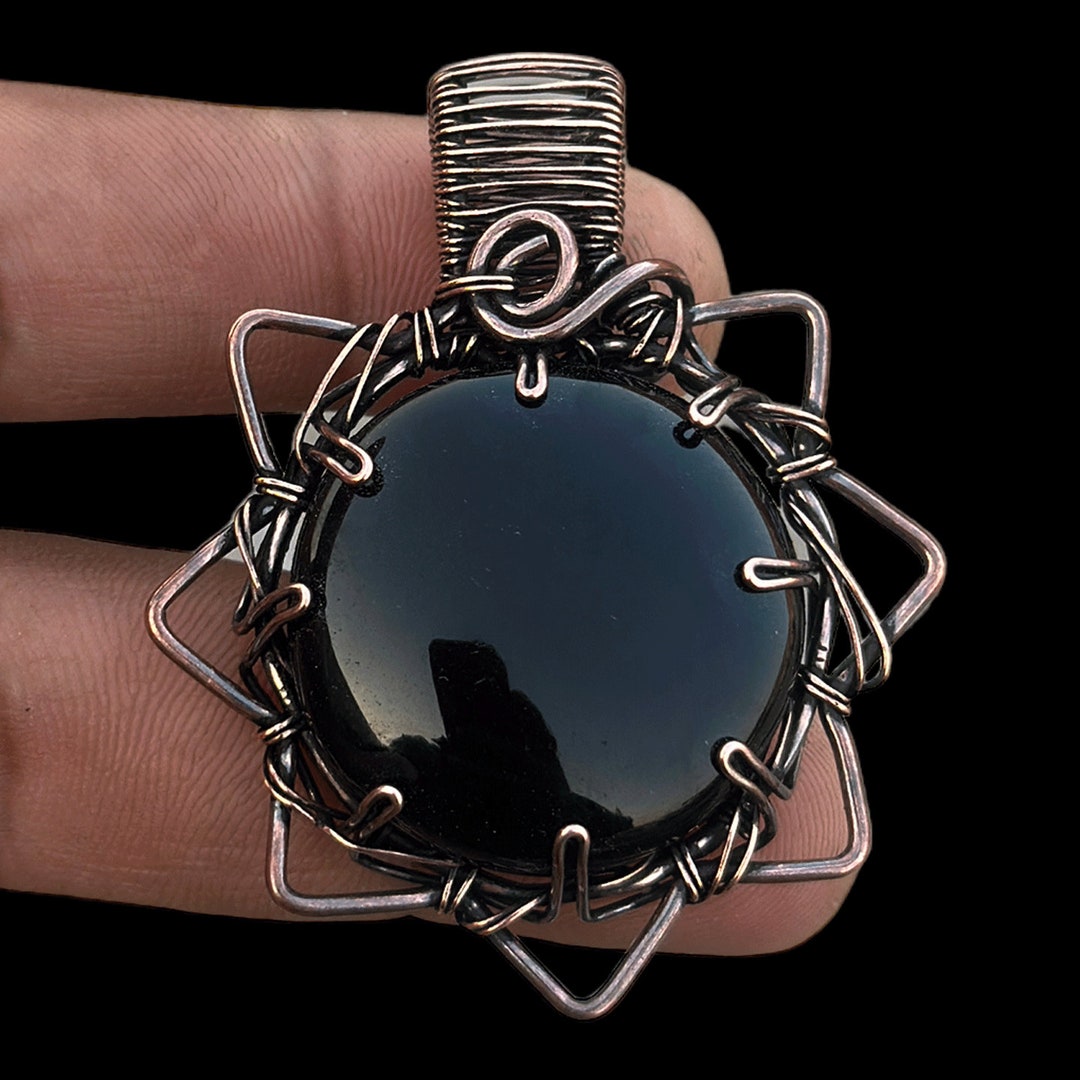 Beautiful Onex Pendant Copper Pendant. Wire Wrapped Pendant. Handmade ...