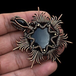 Tourmaline /onex Pendant Copper Pendant. Wire Wrapped Pendant. Handmade ...
