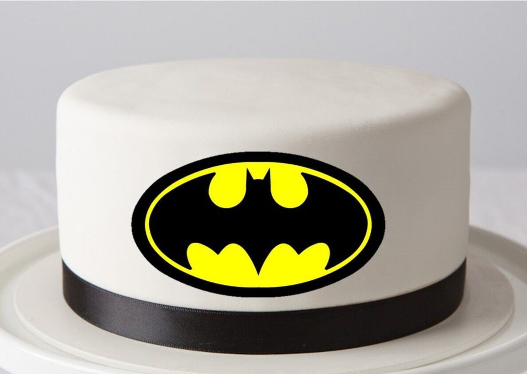 Batman Logo Edible REAL Icing Image Cake Topper Birthday Party - Etsy