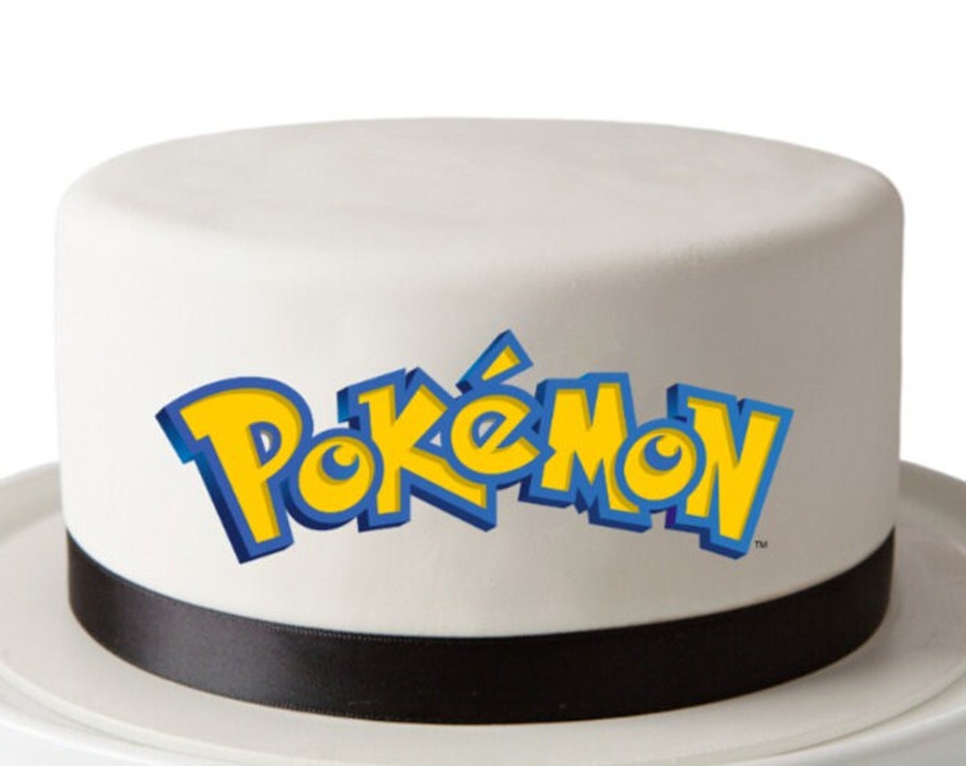 Pokemon Logo Edible Icing Image Cake Topper Birthday Party Cake Topper ...