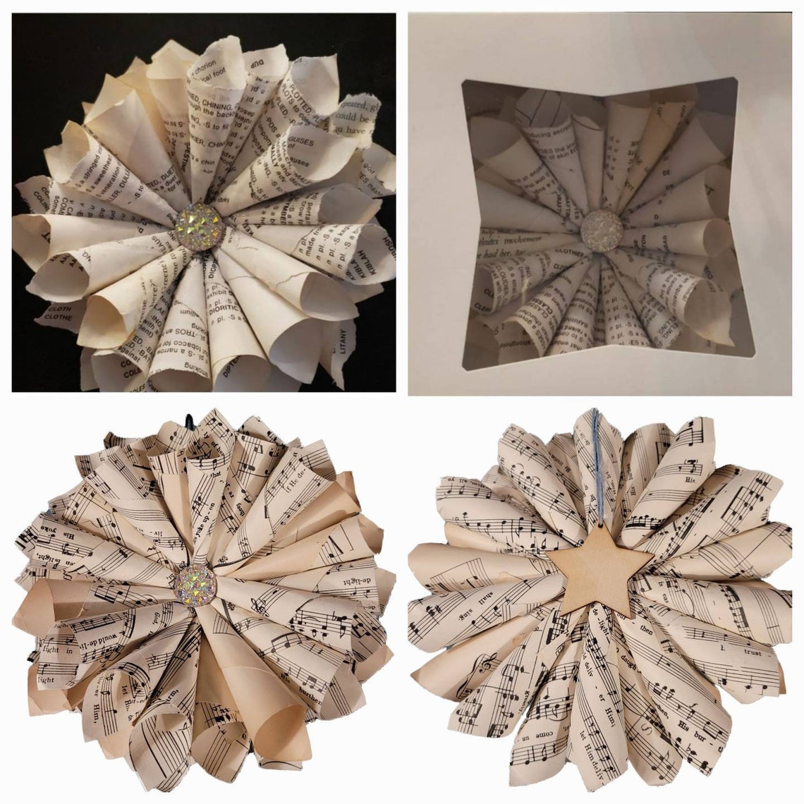 Vintage Paper Christmas Ornaments - Etsy