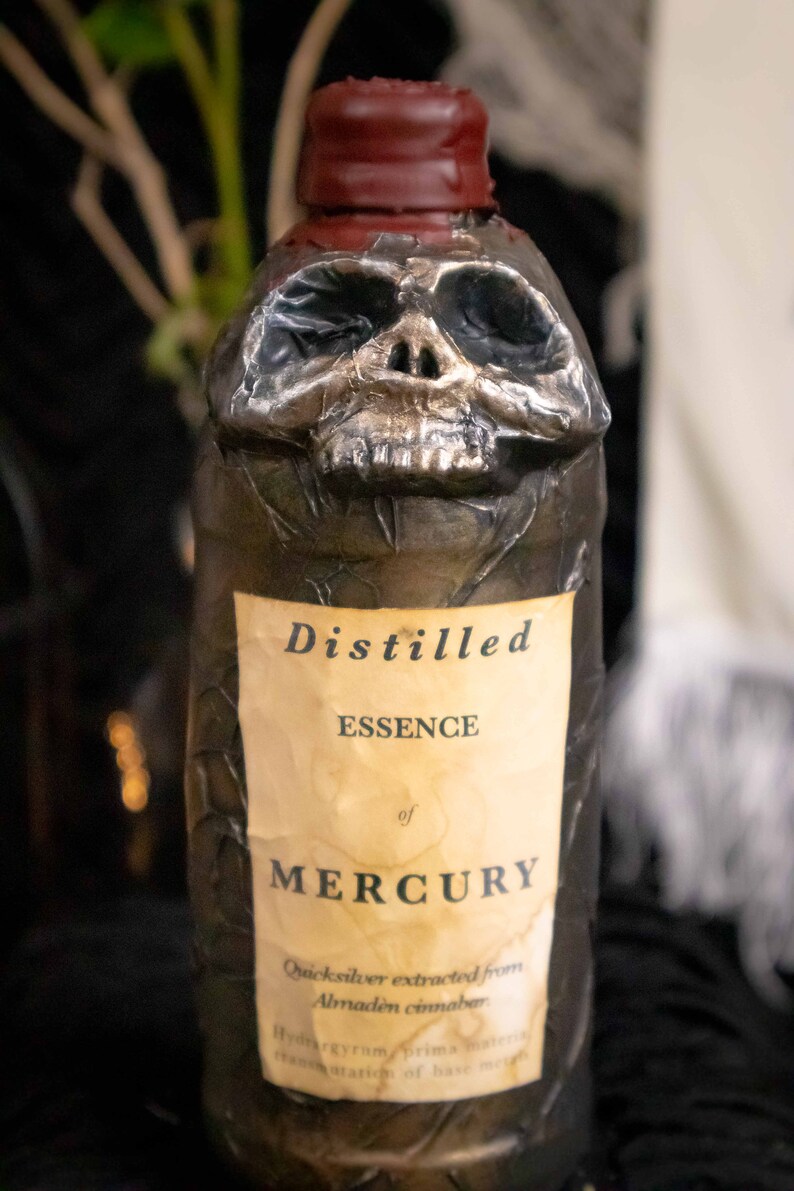 Distilled Esssence of Mercury | Potion Bottle Decor | Halloween ...