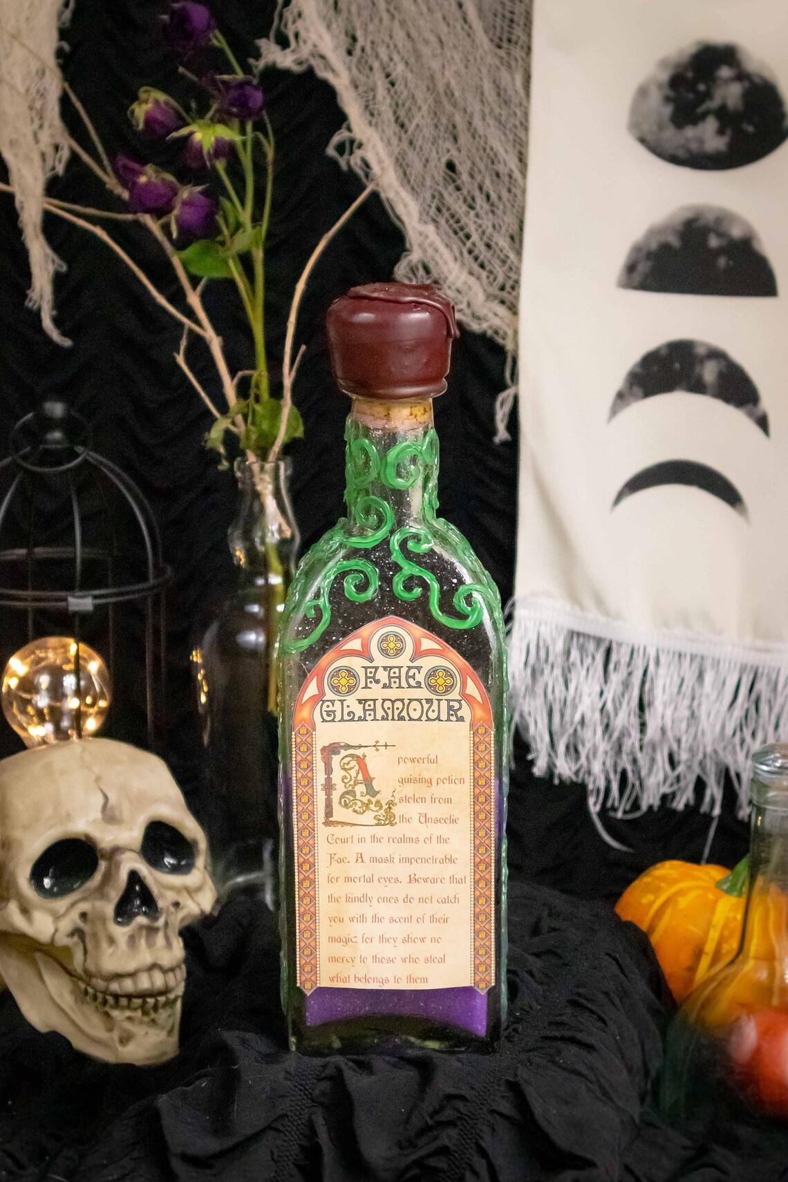 Fae Glamour Square Potion Bottle Decor Halloween - Etsy