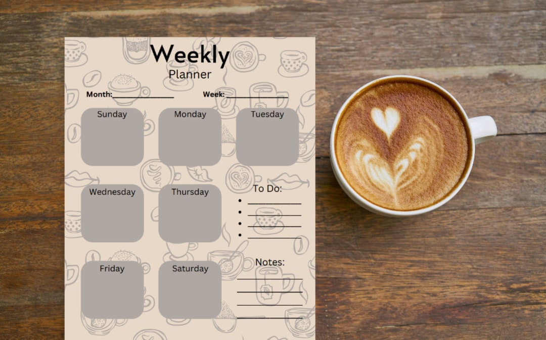 Weekly Planner Agenda Printable , Weekly To-do List, Weekly Schedule ...