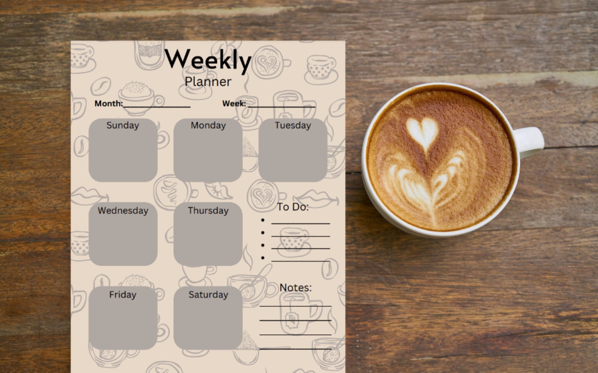 Weekly Planner Agenda Printable , Weekly To-do List, Weekly Schedule ...