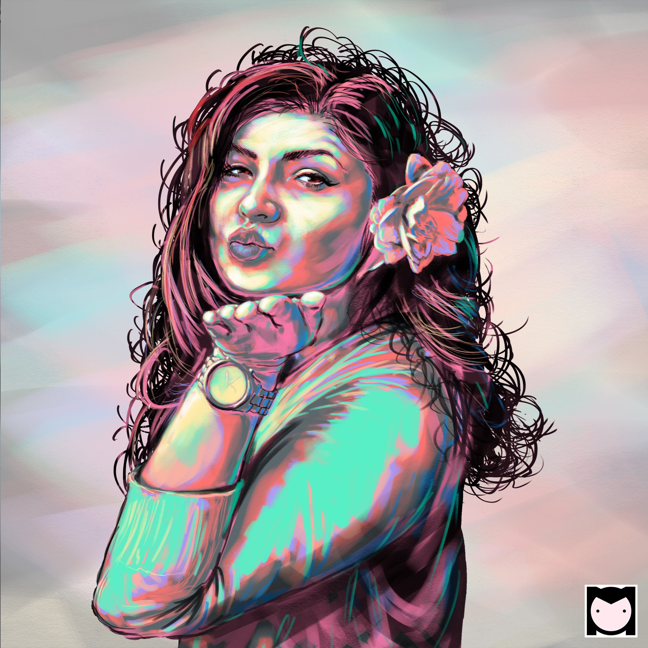 Electric Art Portrait, Custom Full Detailed Digital Portrait From Photo ...