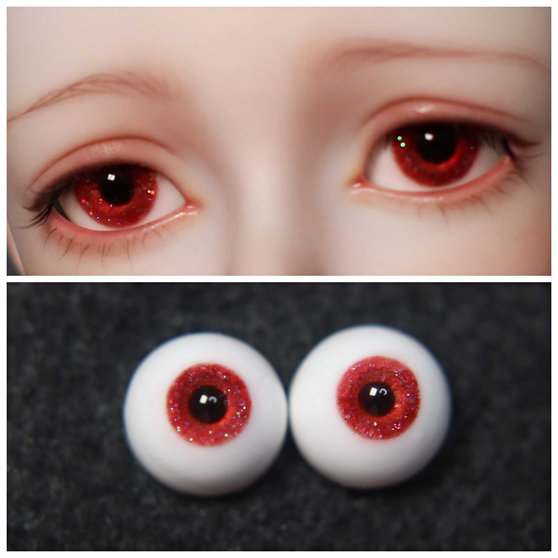 Bjd Doll Eyes Custom Resin Dark Red Doll Eyes For Ball Joint Etsy