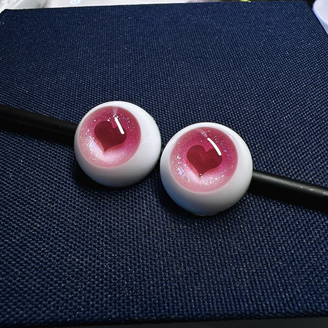 Handmade Resin Pink Heart Doll Eyes Art Dolls Eyes for Reborn & BJD Eyes Custom 8mm-24mm Doll ...