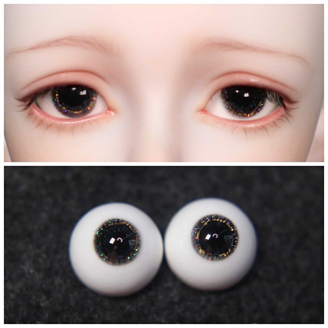 Bjd Doll Eyes Custom Resin Dark Black Doll Eyes For Ball Joint Doll Realistic Handmade 3d