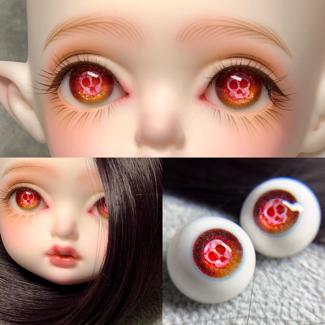 Skull Pupils Bjd Doll Eyes For Ball Jointed Doll Realistic Handmade 3d Eyes Pupils 6 8 10 12