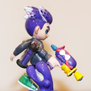 Custom Splatoon Amiibo | Purple Inkling Boy Amiibo - Etsy