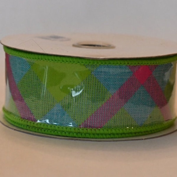 Green Plaid Ribbon - Etsy