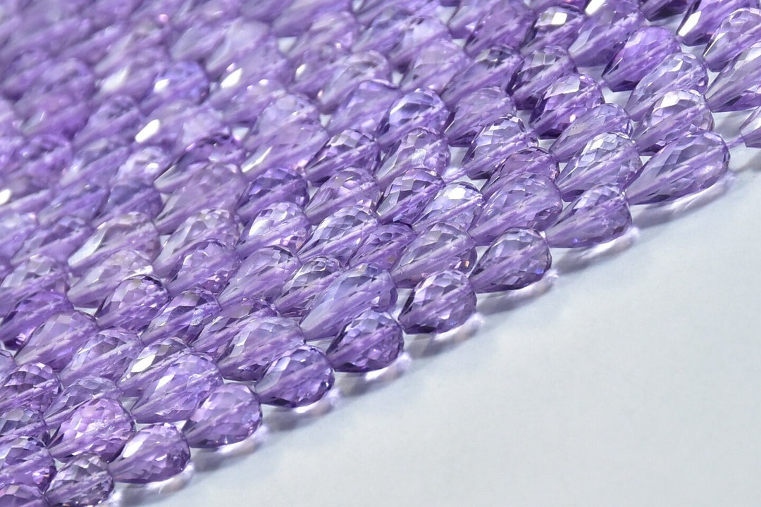 AAA Brazil Amethyst Faceted Drop Beads, 7 Inch Strand - Etsy
