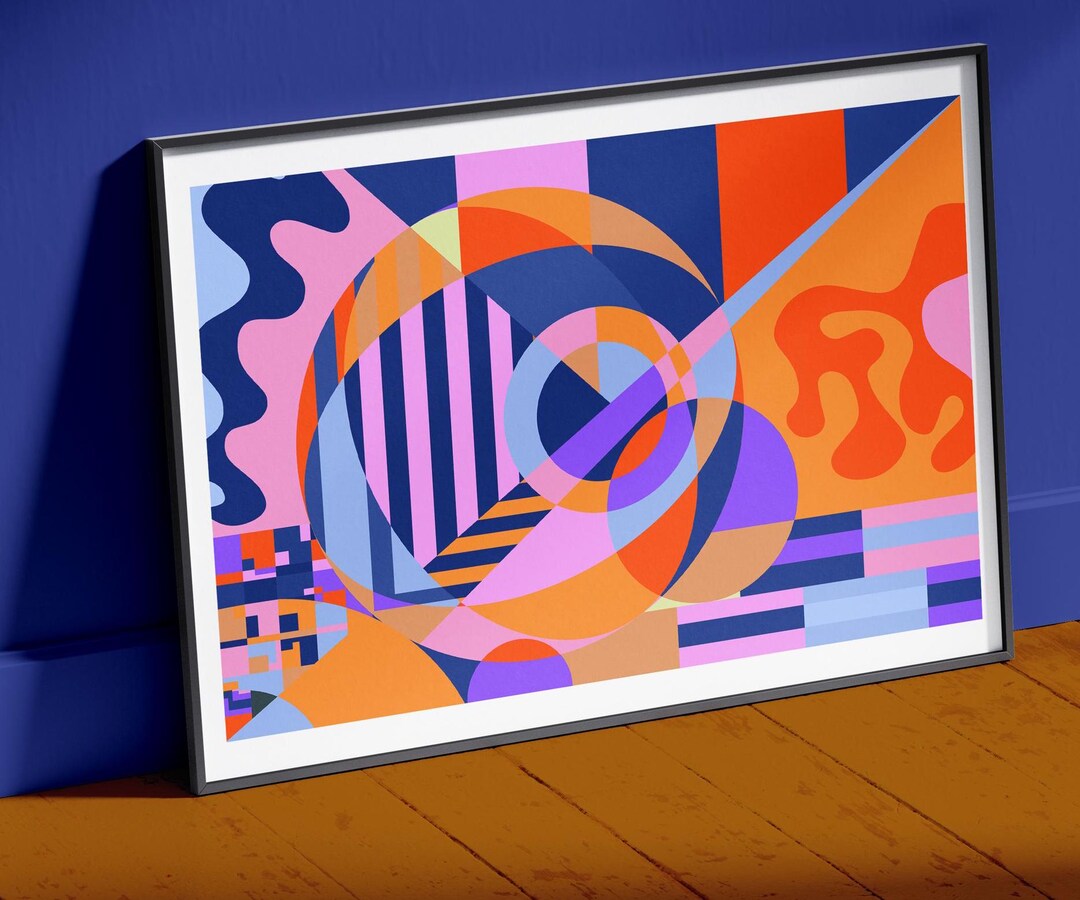 Abstract Art Print Modern Wall Art Colorful Prints Trendy Aesthetic ...