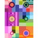 Colorful Circular Grid Modern Art Print Set Colorful Prints Trendy ...