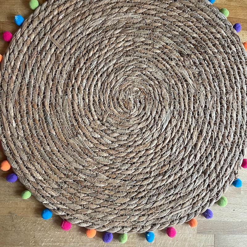 Round Straw Table Mats - Etsy