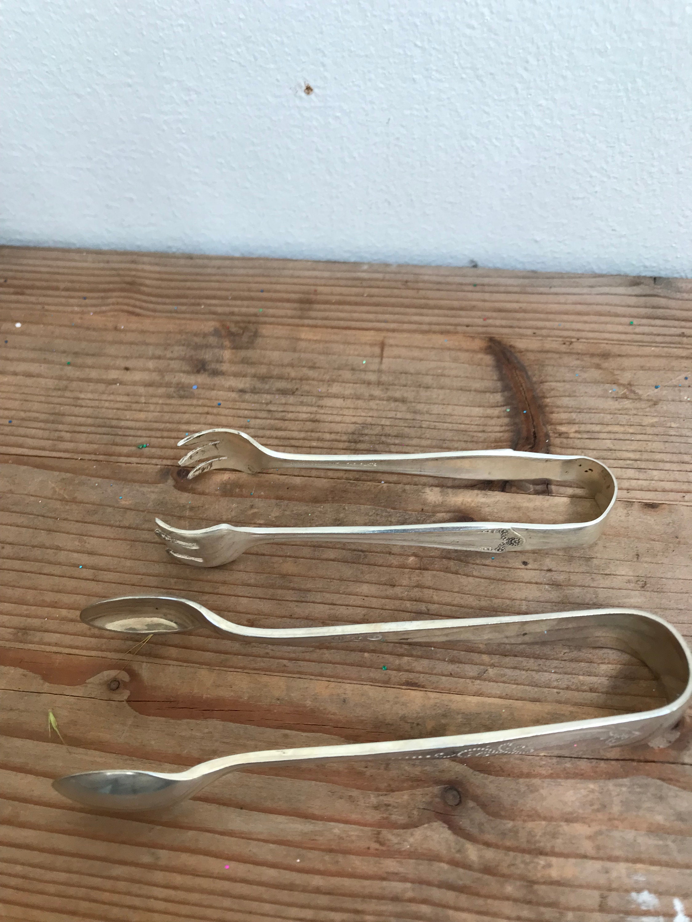 Silver Plate Sugar Cube Tongs Vintage Pre Loved Tea Party - Etsy