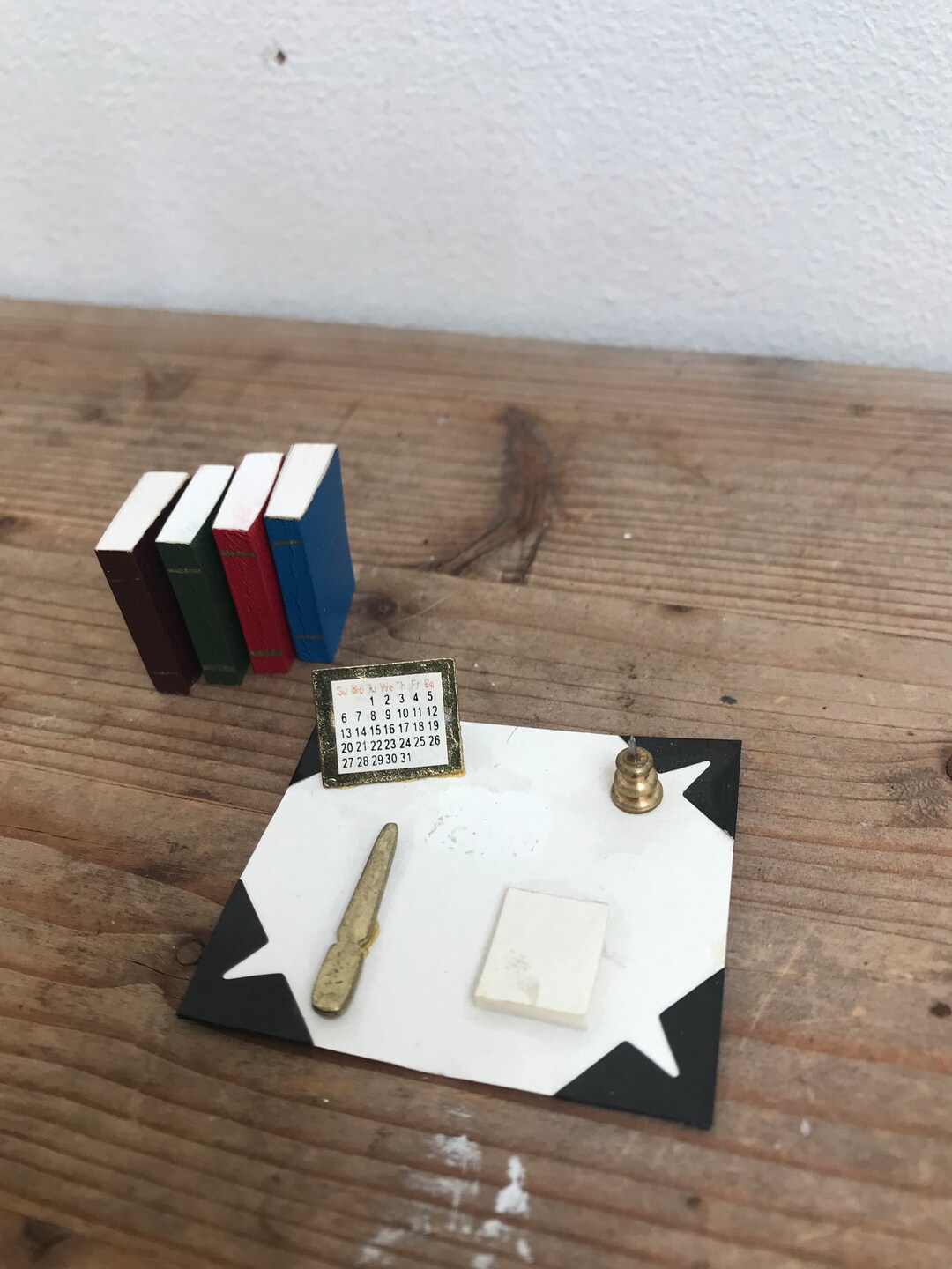 Dolls House Writing Desk Blotter, Books, Calendar, Letter Opener ...
