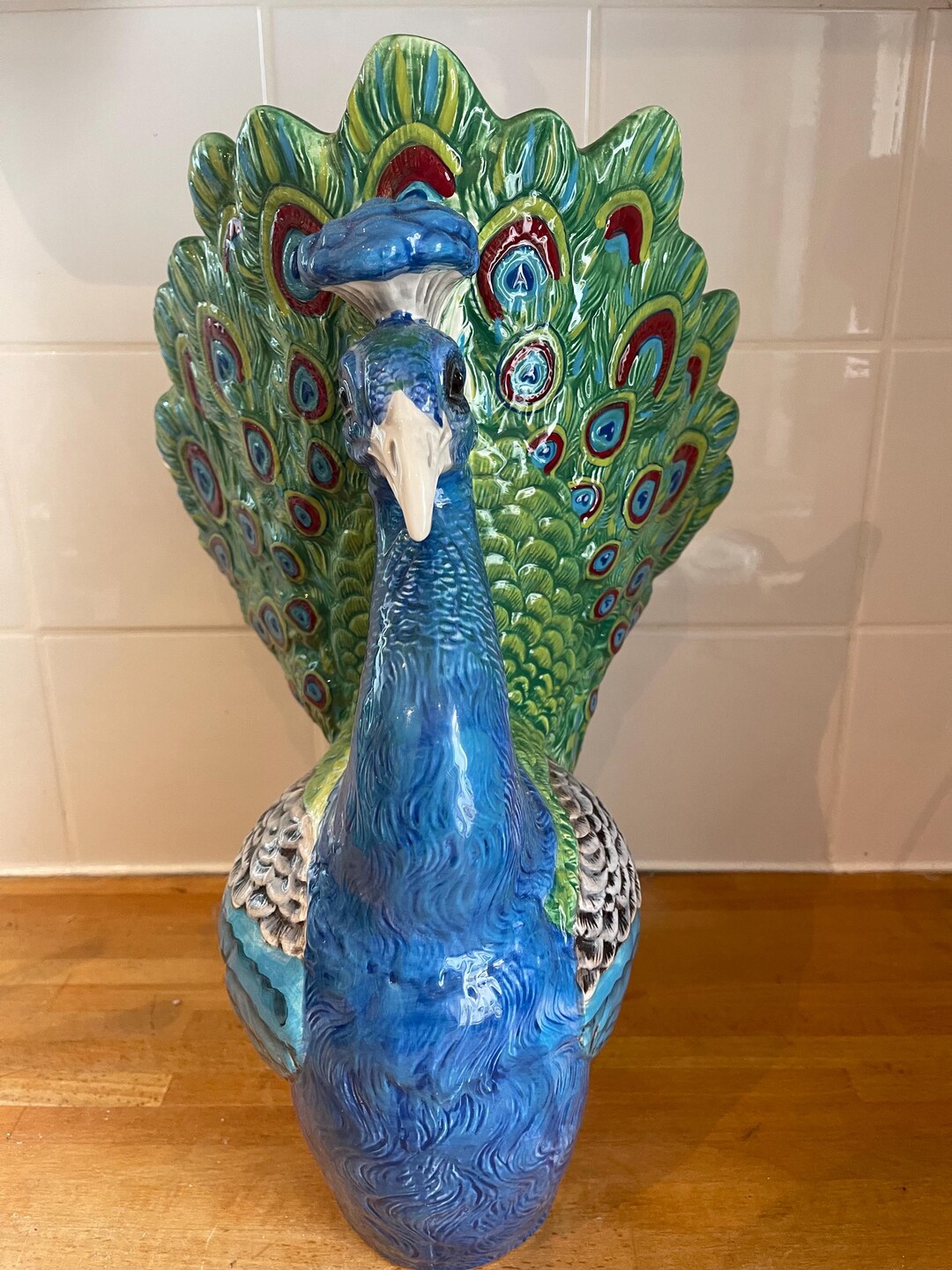Ceramic Peacock Vase, Bird, Feathers, Display, Floral, Flowers, Fresh ...