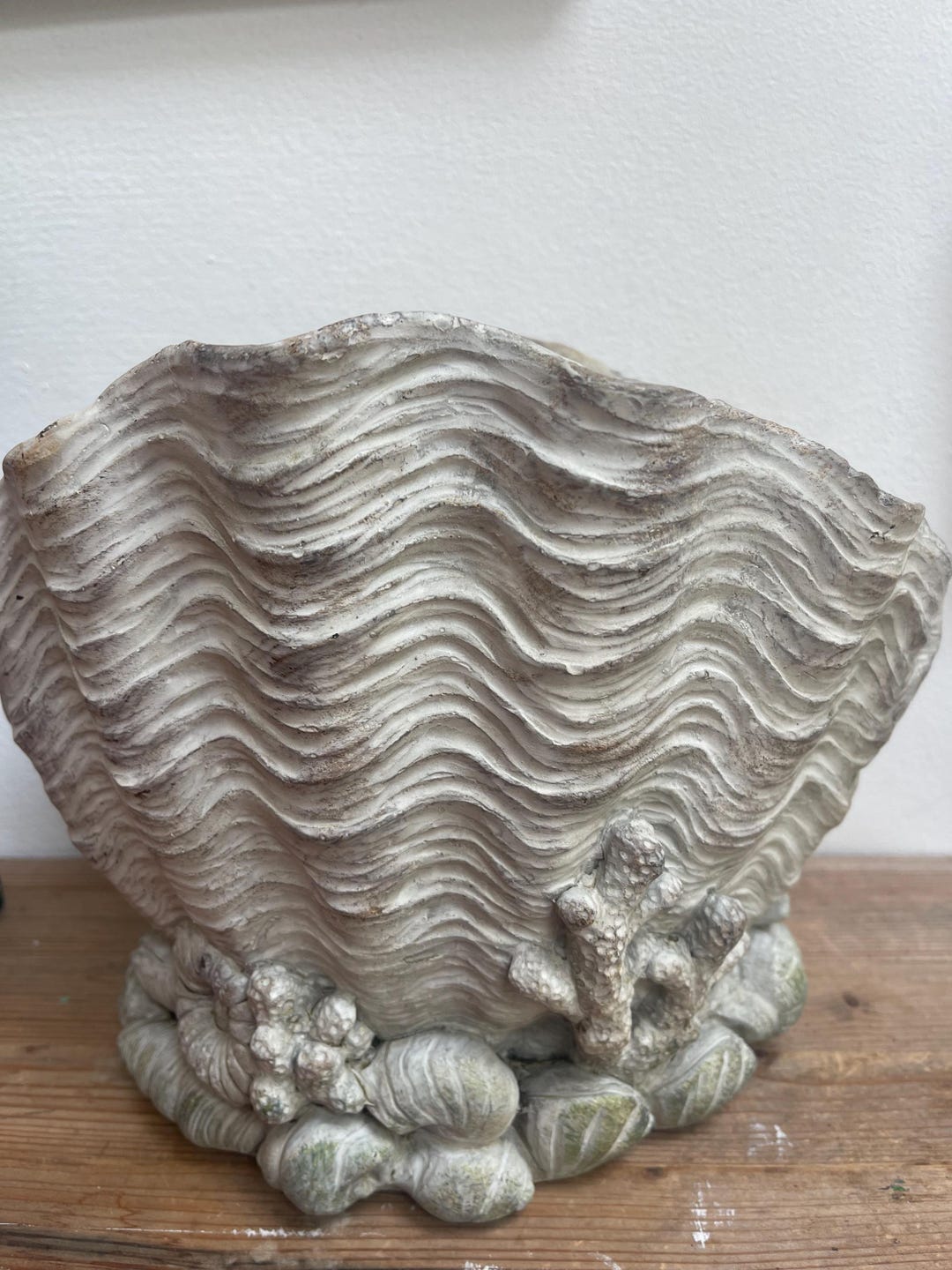 Clam Shell Planter With Shell Decoration, Seaside, Beach , Costal ...