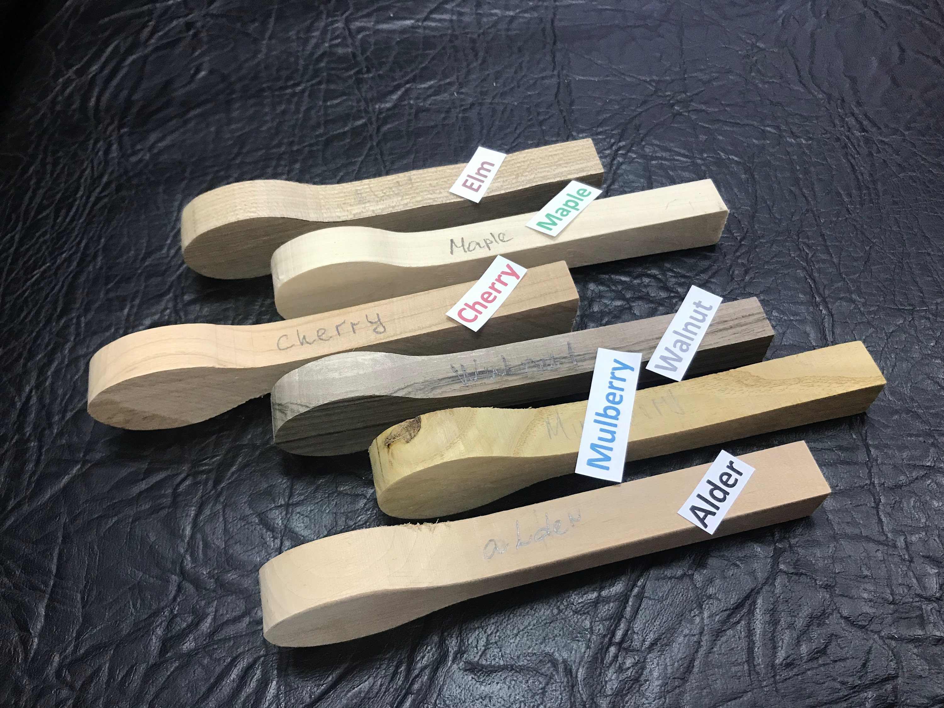 Set of 6 Wooden Spoon Blanks Paterns for Carving From Different Woods ...