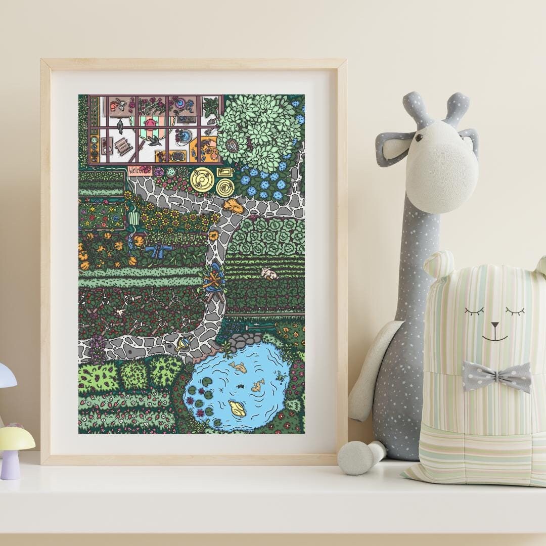 Peter Rabbit in the Garden Art Print | 8x12" Unframed | Garden Art ...