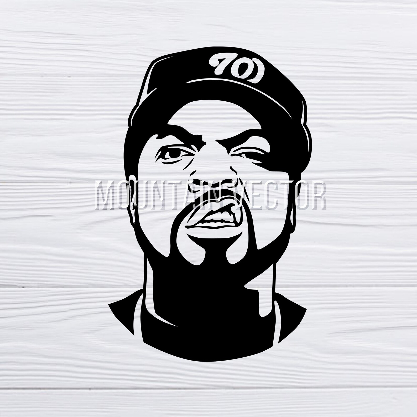 Ice Cube SVG, Ice Cube Portrait SVG, Ice Cube Silhouette PNG, Perfect ...