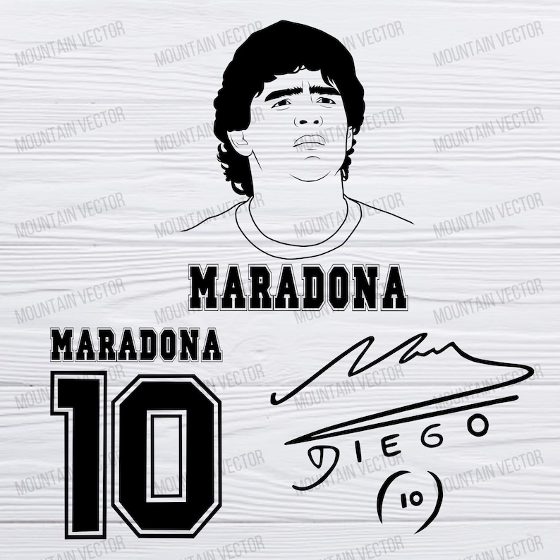 Diego Maradona Svg Rip Maradona svg Diego Maradona Bundle - Etsy Österreich