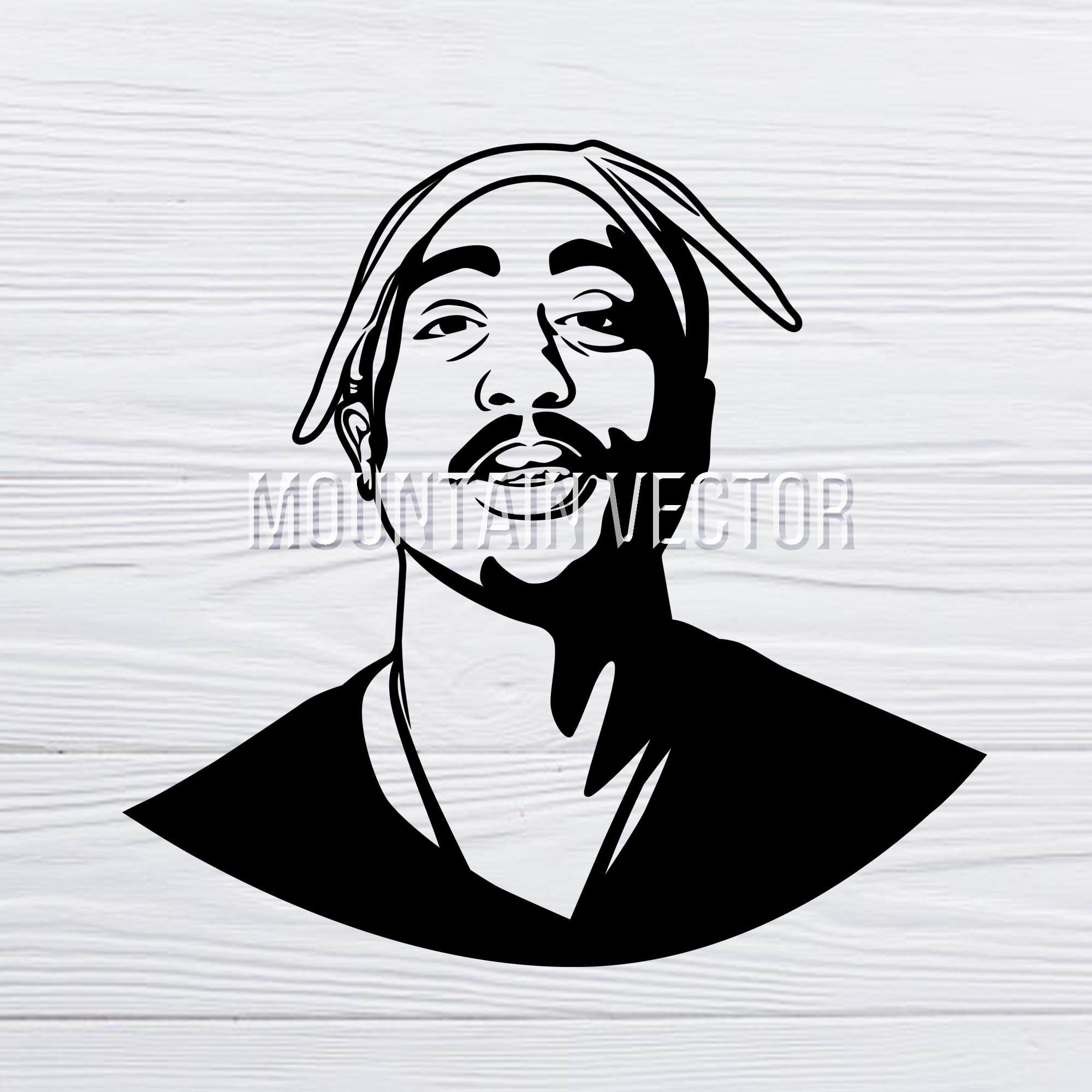 2PAC SVG Tupac Shakur Silhouette SVG Perfekt für Cricut | Etsy