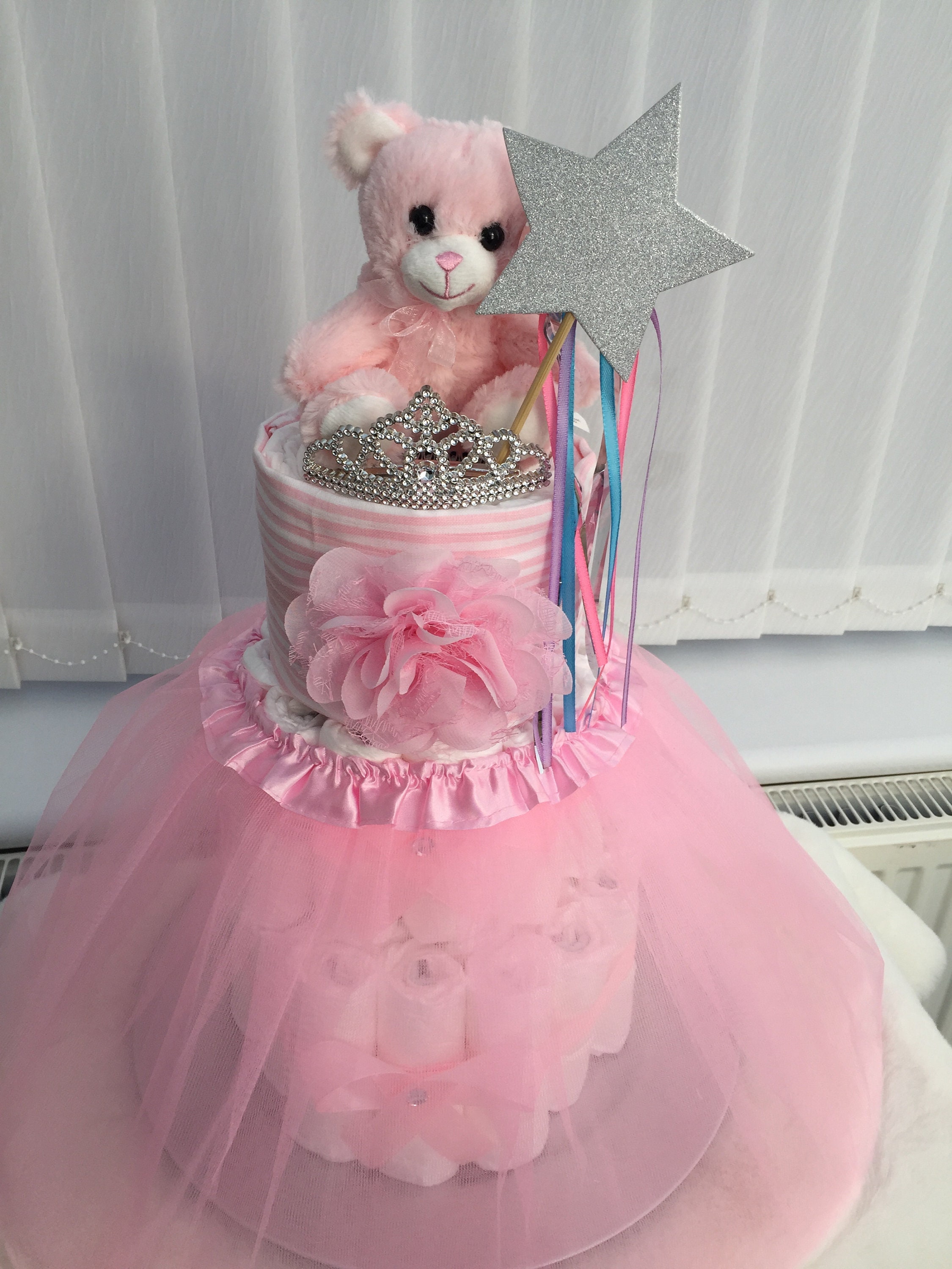 Beautiful 3 Tier Princess Tutu Nappy Cake - Etsy UK