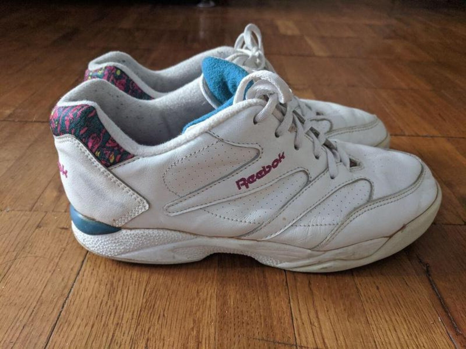 Vintage 80s 90s Womens REEBOK Aerobics White Sneakers Shoes 8 | Etsy