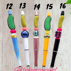 Pickle Pen // Beaded Ink Pen // Pen Gift Set // Key Chain // Ready to ...