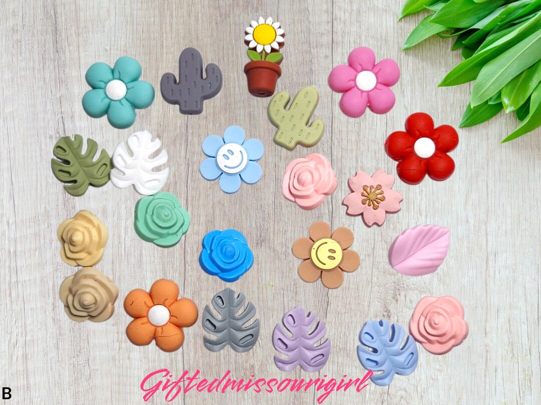 Flower & Plant Focal Beads // Destash // Read Description // Ready to ...