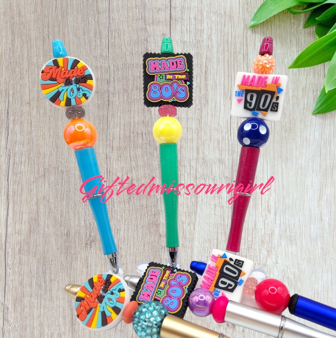 CLOSE OUT Made in the 70's 80's 90's Ink Pen // Beaded Ink Pen // Ready ...