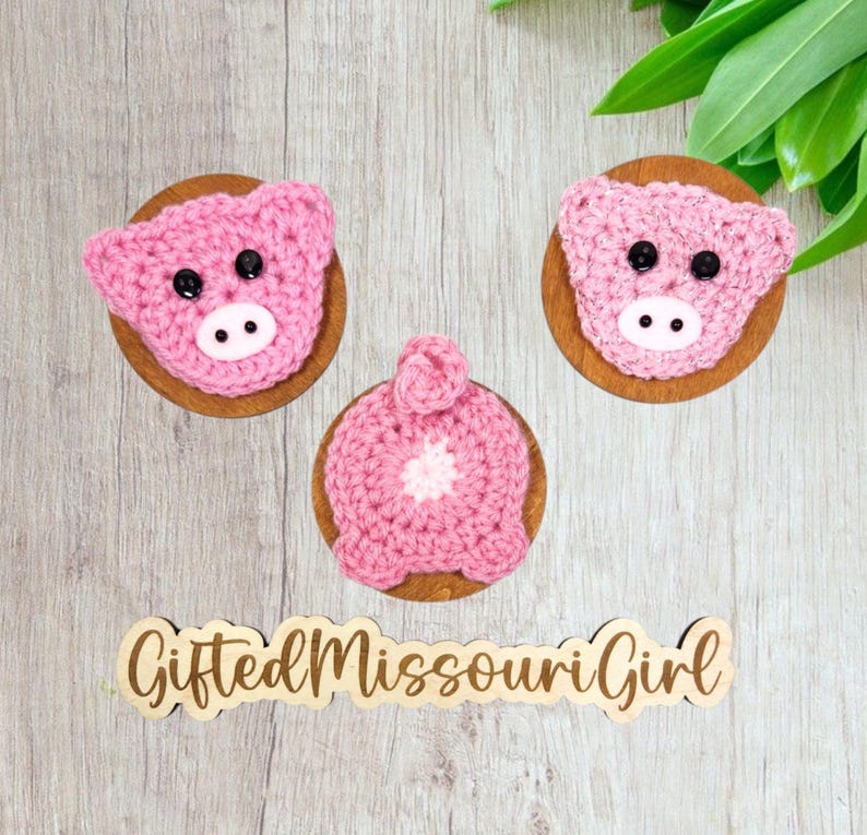 Pig Magnet // Pig Butt // Crochet // Many Options 8/25 - Etsy