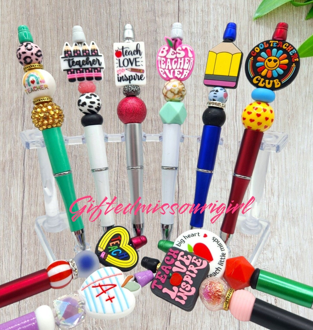 LAST CHANCE Teacher Themed Ink Pen // Apple // Chalk // Crayons ...