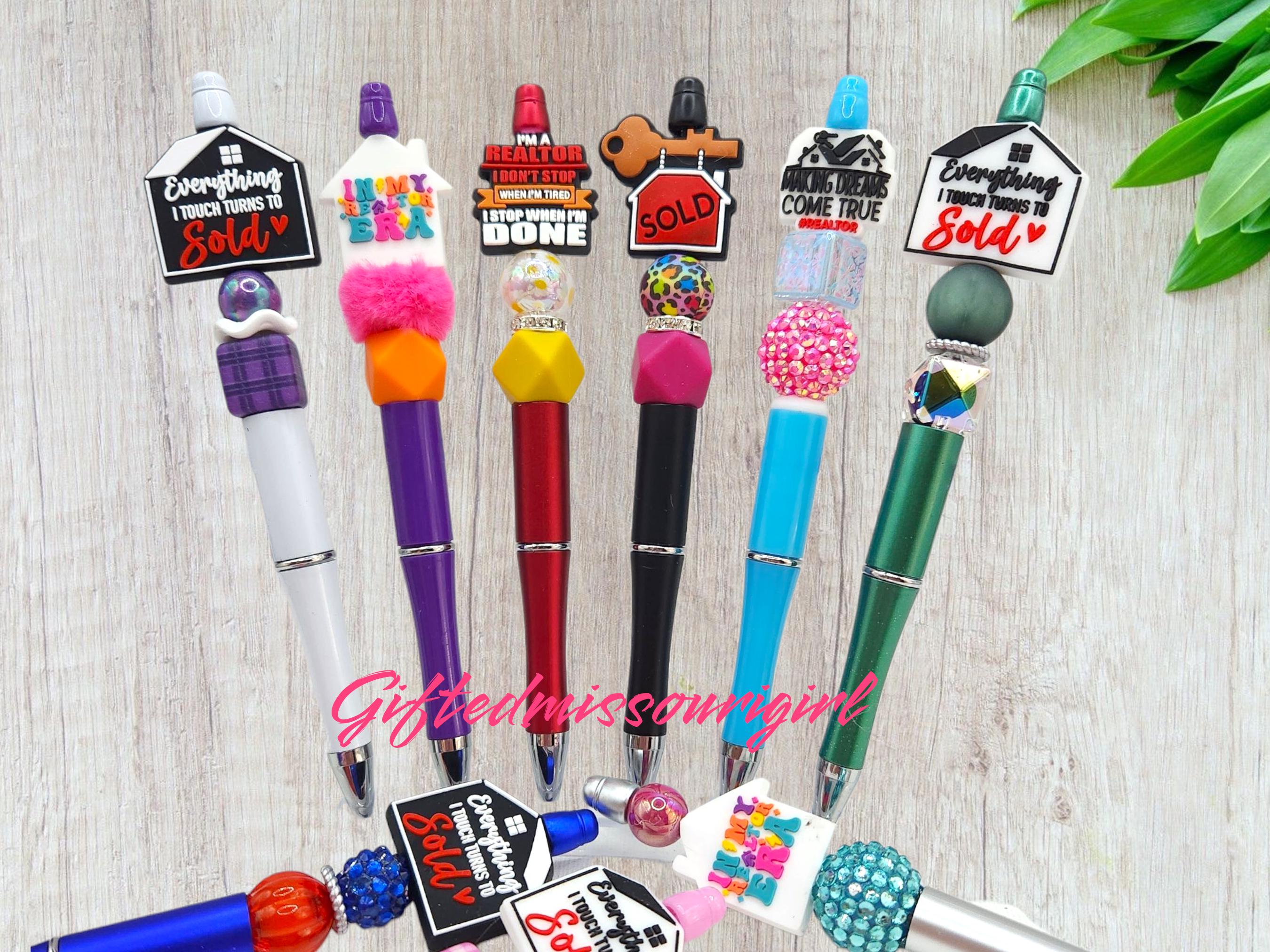 Real Estate Ink Pen // Realtor Pen // Home Pen // Beaded Pen // Ready ...