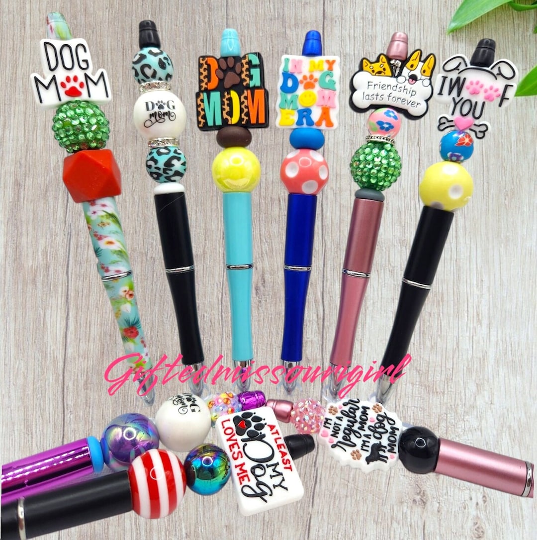 Dog Mom // Dog // I Woof You // Dog Lover // Beaded Pen // Key Chain ...