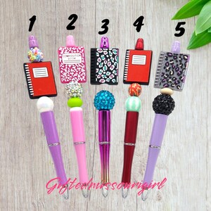 Planner & Notebook Ink Pen // Notebook // Planning // Beaded Pen ...