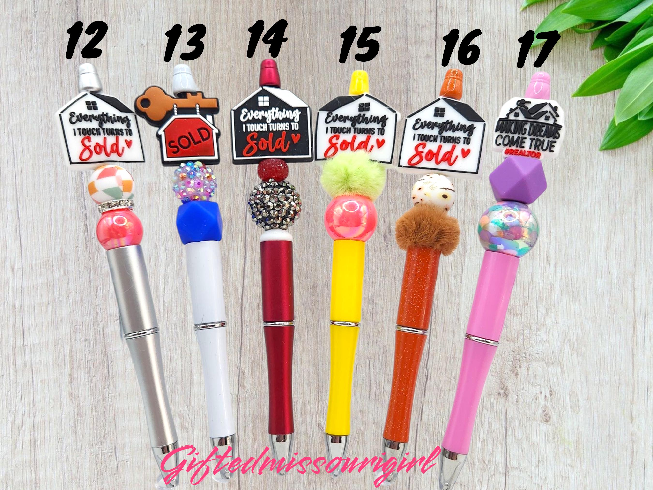 Real Estate Ink Pen // Realtor Pen // Home Pen // Beaded Pen // Ready ...