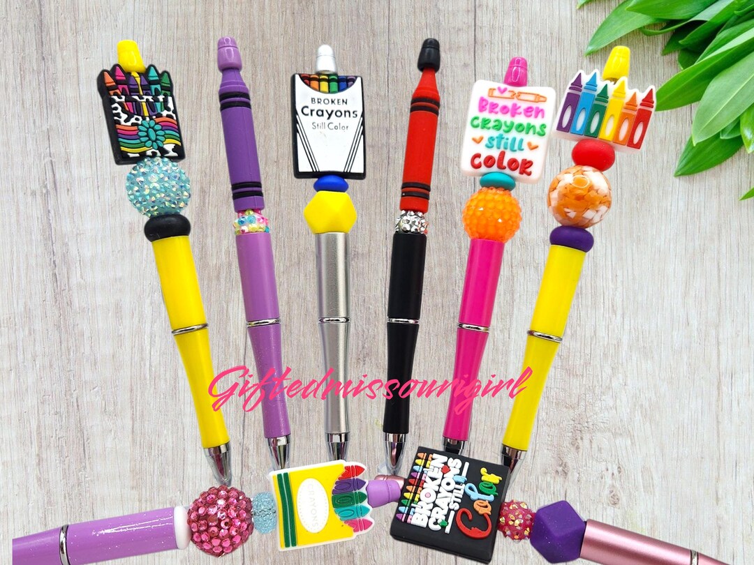 Broken Crayons Still Color Ink Pen // Crayon // Beaded Pen // Many ...